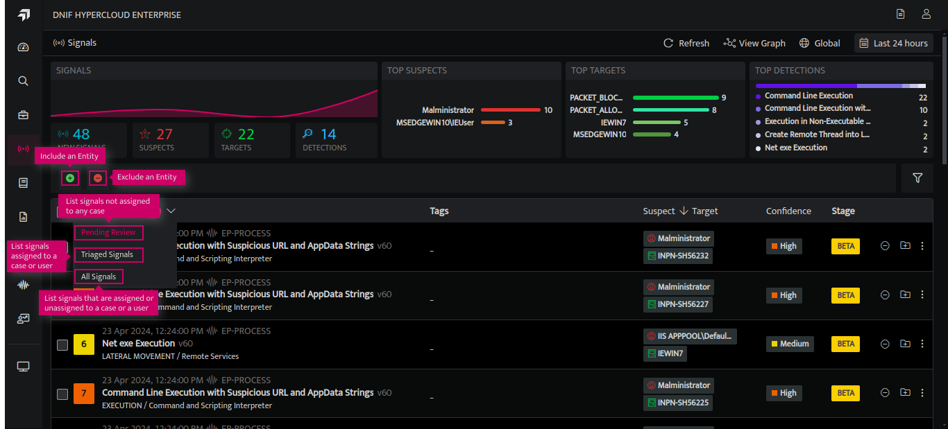 Signal Filters - Cloud-Native SIEM, User analytics and Automation ...